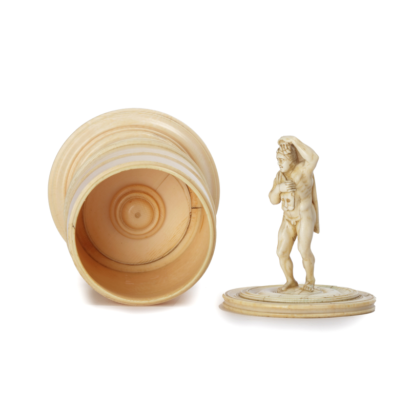 Turned ivory cup with Hercules | B&B